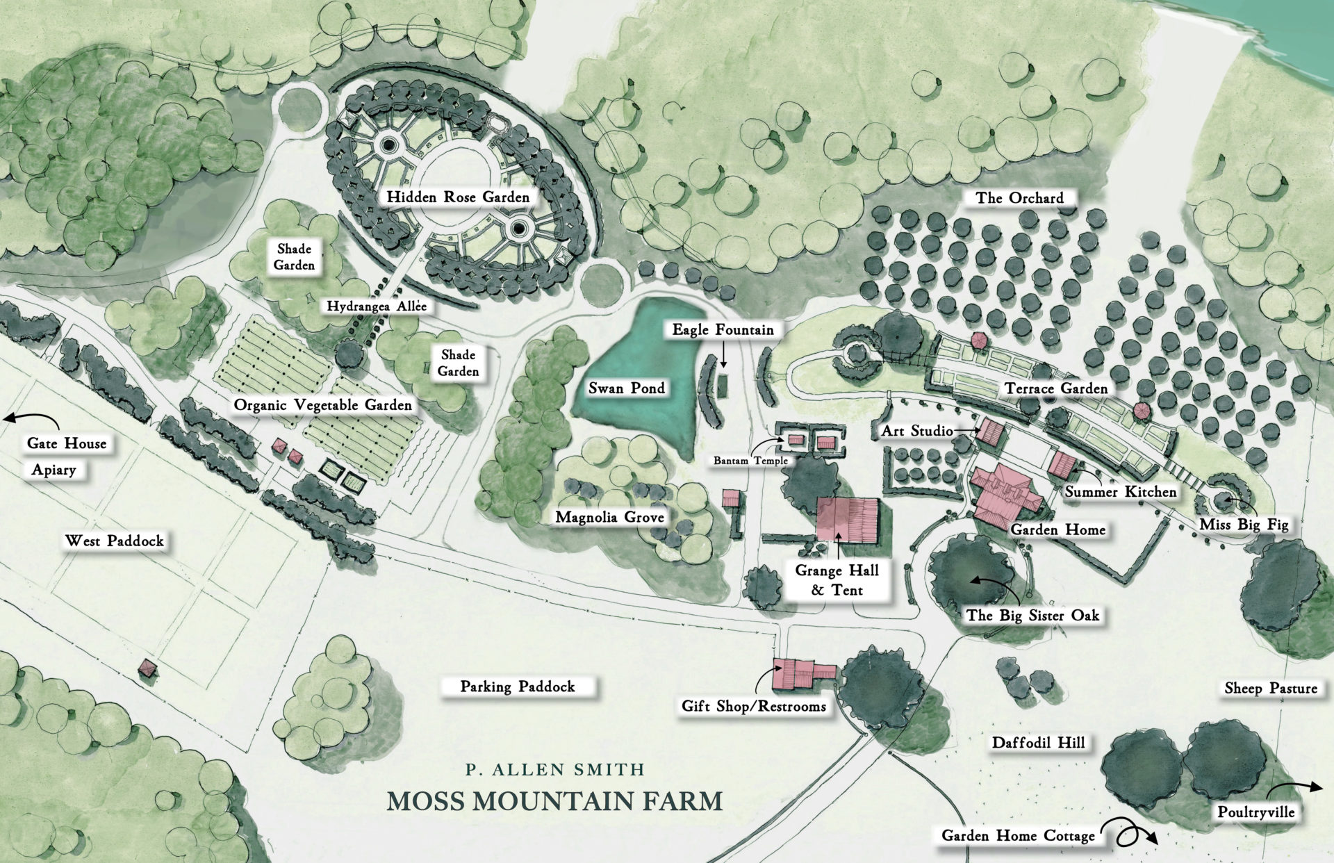 Moss Mountain Farm Map – P. Allen Smith